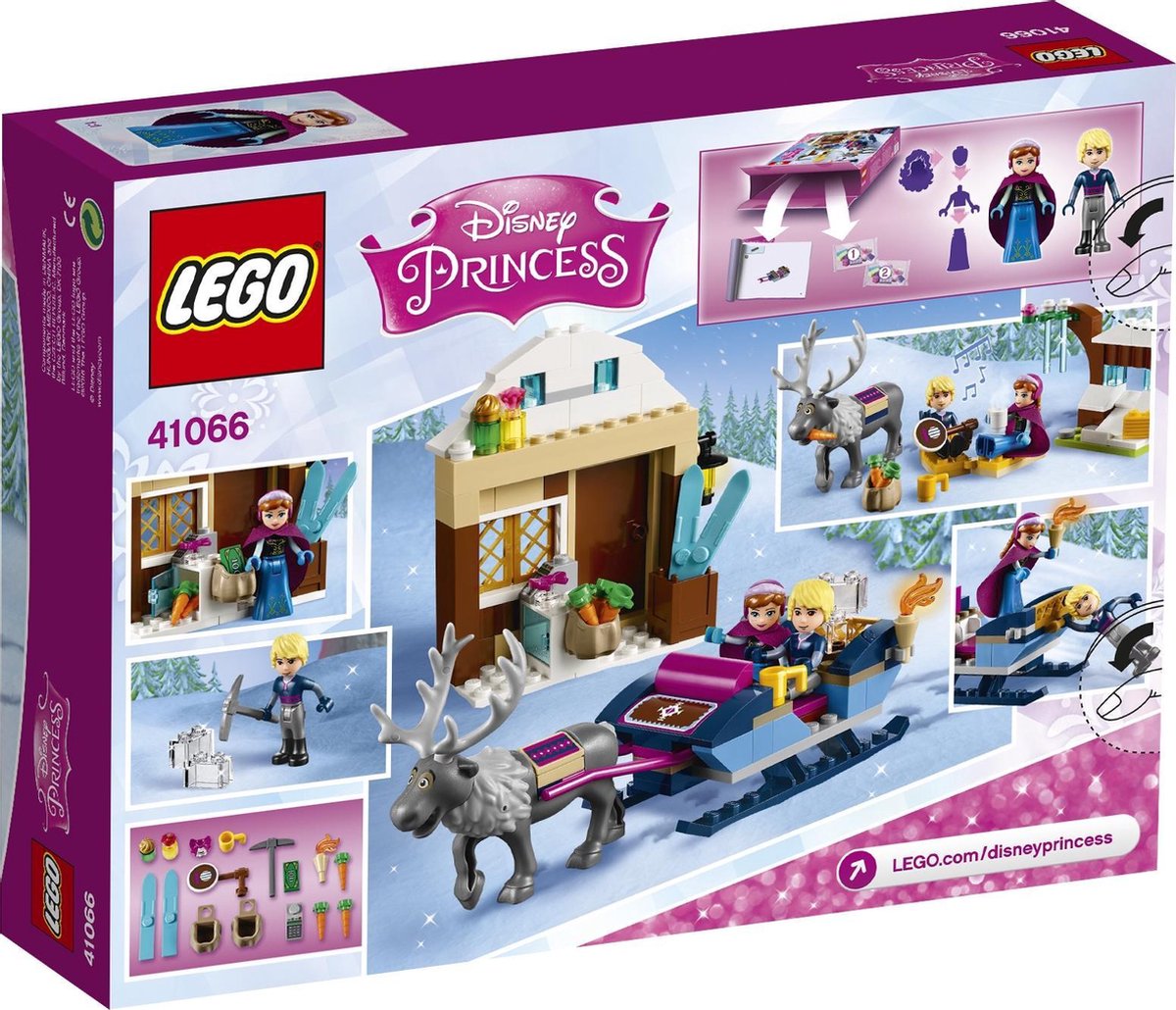 LEGO Disney Princess Frozen Slee-avontuur met Anna & Kristoff - 41066 ...