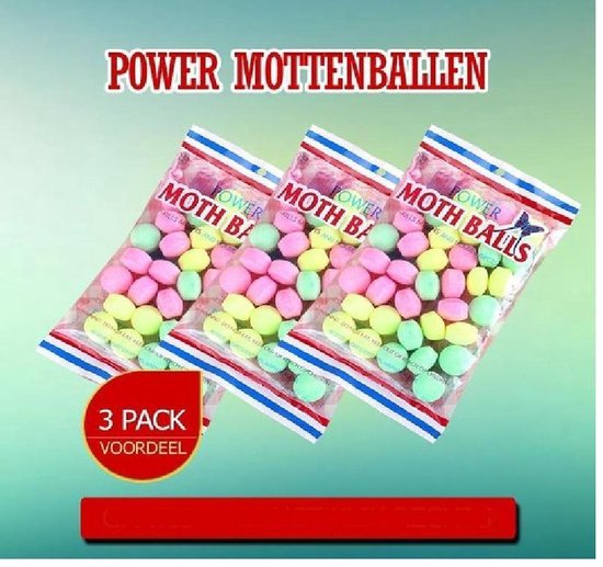 Power Mottenballen Kleur In Zak 36 Ballen - 3 Pack Voordeelverpakking | bol
