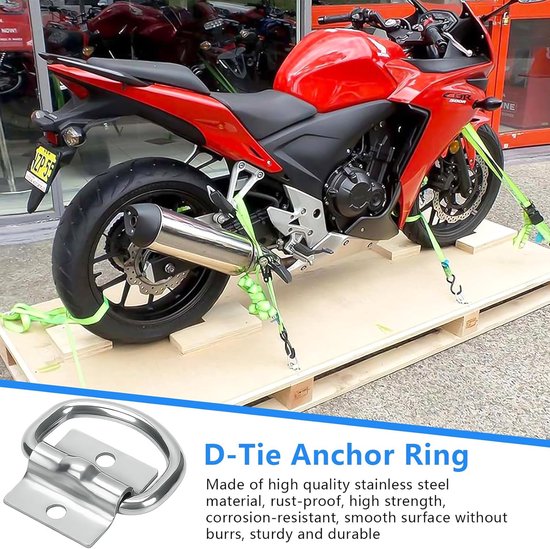 6pcs lashing rings - D-ring lashing eyes - 500kg load capacity - 12 ...