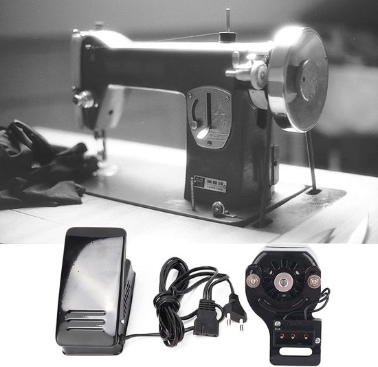 Naaimachine motor 100W met variabele snelheid en voetschakelaar voor ...