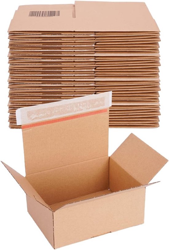 40 Stevige Verzenddozen Automatisch Bruin Karton 160x130x70 mm met ...