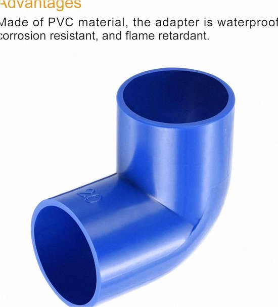 Pijpfittingen 90 graden - Blauw PVC - Set van 30 | bol