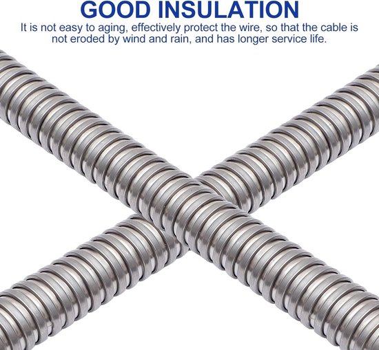 Flexibele Kabelbescherming RVS - Kabelgoot 3 Meter Ø 20mm voor ...