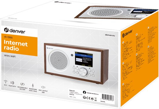 Denver IR-135 - Internet Radio - WiFi - Bluetooth - Slaap timer - Duale ...