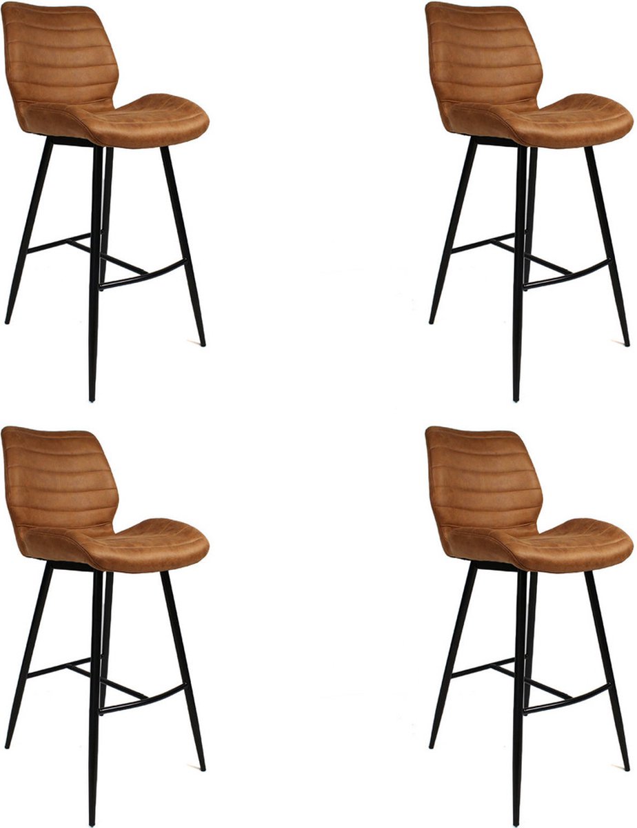 Bronx71® Tabouret de bar industriel Morris cognac 71 cm - Tabourets de ...