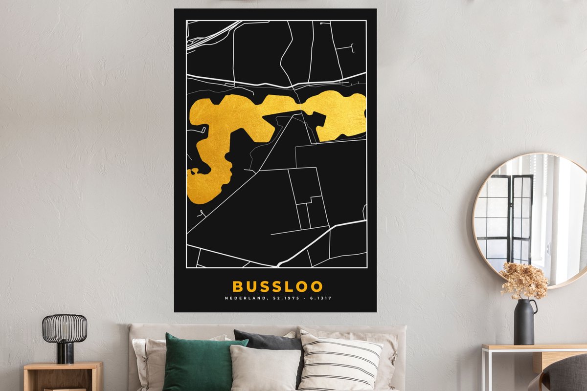 Poster Kaart - Plattegrond - Stadskaart - Nederland - Bussloo - 120x180 ...