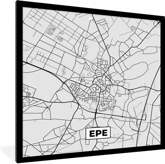 Fotolijst incl. Poster - Plattegrond - Epe - Kaart - Stadskaart - 40x40 ...