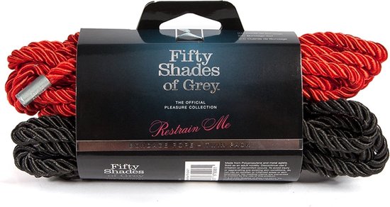 Restrain Me Bondage Rope Twin Pack - Black/Red - Ropes | bol.com