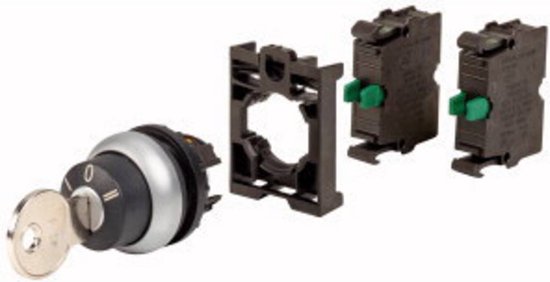 Eaton M22-WS3-2K10-BVP Sleuteltoets Kunststof frontring Sleutel Zwart 1 stuk(s) | bol