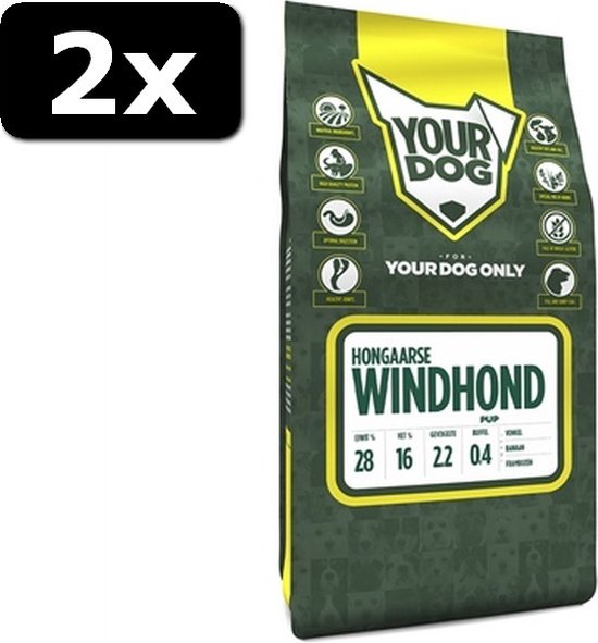 2x YD HONGAARSE WINDHOND PUP 3KG | bol.com