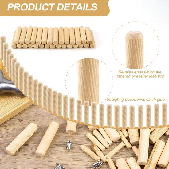 Allecto Plus - Houten Pluggenset Assortiment 500 Stuks M6 M8 M10 M12 ...