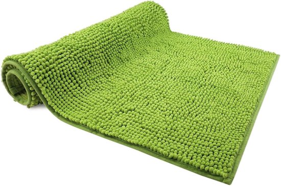 Groene badmat - Badkamermat kan worden gecombineerd als set - Anti-slip ...