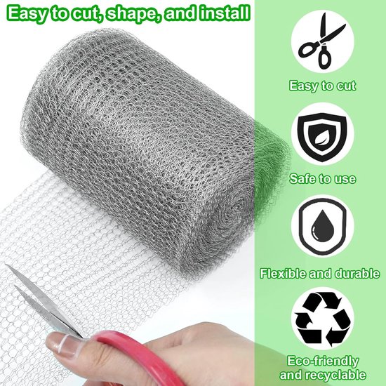 1 Roll 15.2cm*6m RVS Gaas Draad - Fijn Gaas Konijnen Gaas - Fijn Gaas ...