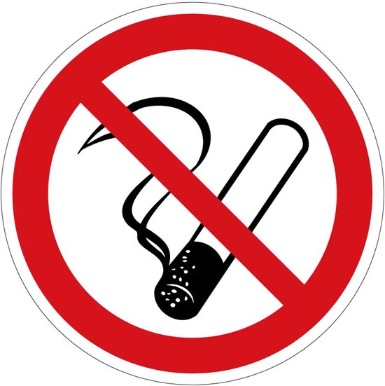 Verboden te roken verbodsbord - Dibond - 20 cm | bol