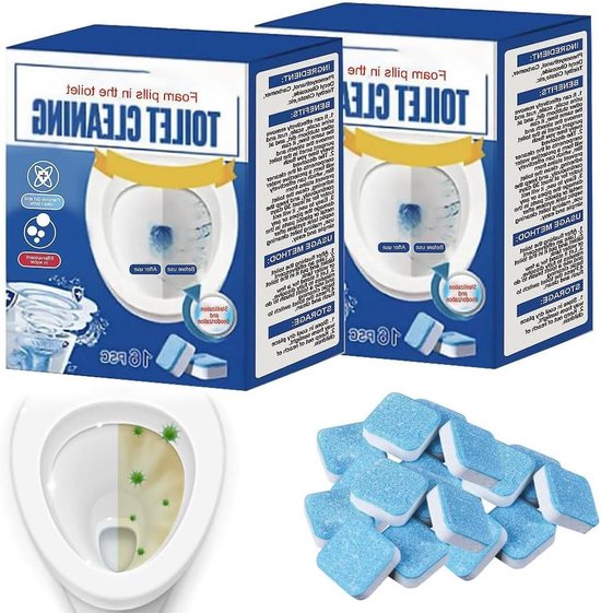 Allecto Plus - 32 stuks wc-tablets voor wc-spoelbak ontkalker en ...