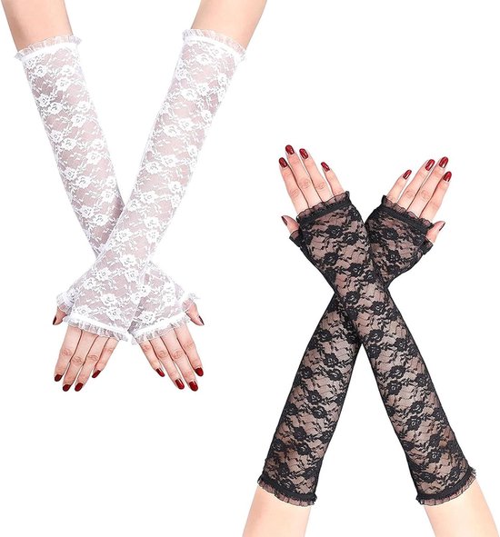 Inovra Plus - Zomerse Kanten Arm Sleeves voor UV Bescherming - Zwarte ...