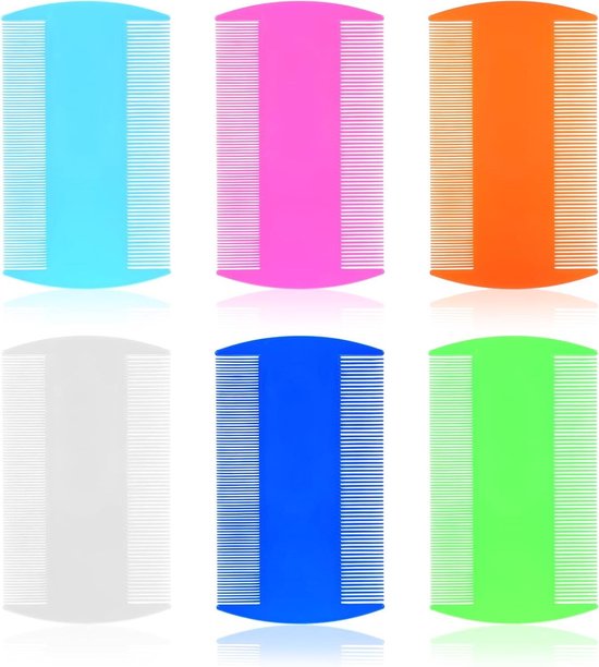 Lice Comb 6 Pcs Plastic Flea Comb for Dogs, Kids, and Cats - Fine ...