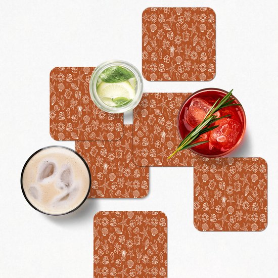 Onderzetters voor glazen - Nostalgisch - Kust - Zee - Zeepaardje ...