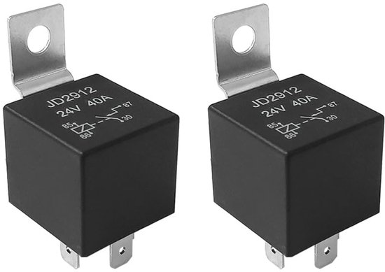 2Pcs 4 Pin Car Relay - 24V 40A - SPST Automotive Relay met Metal ...
