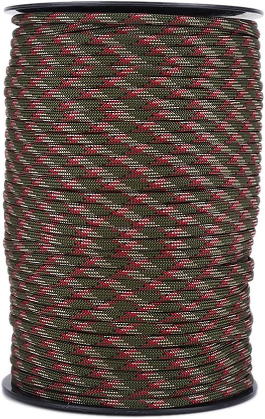 Paracord rol touw 4 mm gevlochten lijn 9 strengen parachutekoord ...