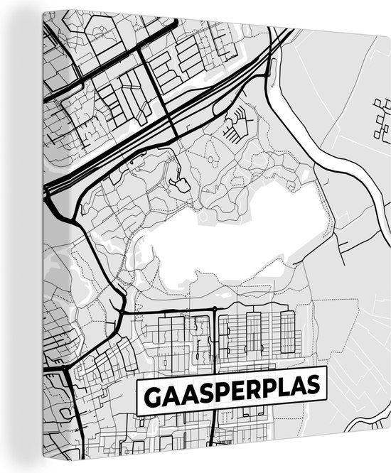 Carte de peinture sur toile - Gaasperplas - Amsterdam - Plan d'étage ...