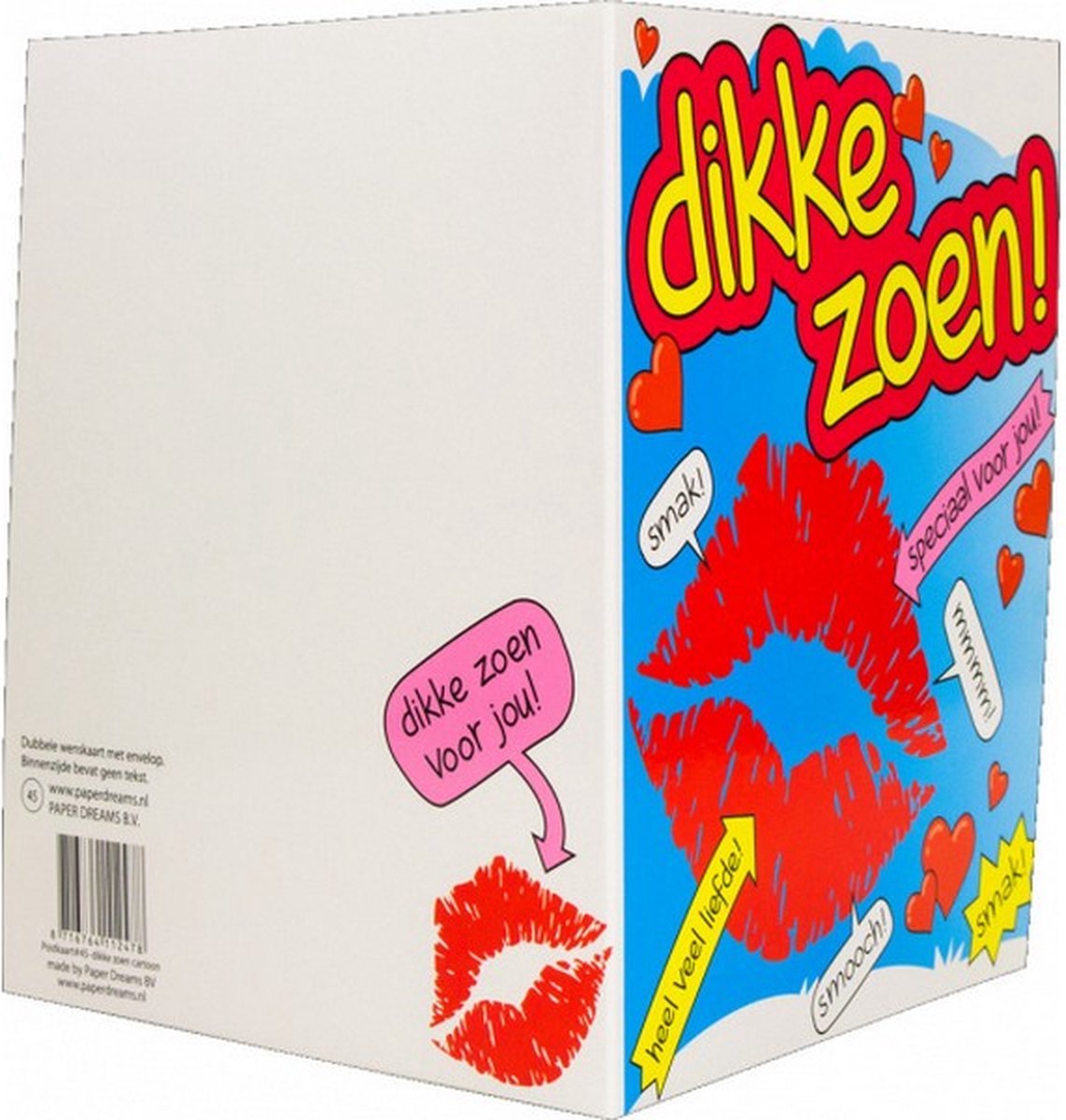 wenskaart dikke zoen cartoon 14 x 16 cm karton | bol.com