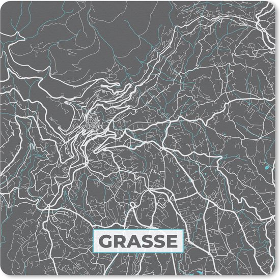 Muismat - Grasse - Frankrijk - Plattegrond - Stadskaart - Kaart - 20x20 ...