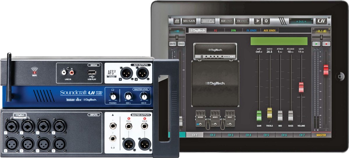 Soundcraft Ui12 12-kanaal digitale mixer - Digitale mixer | bol.com