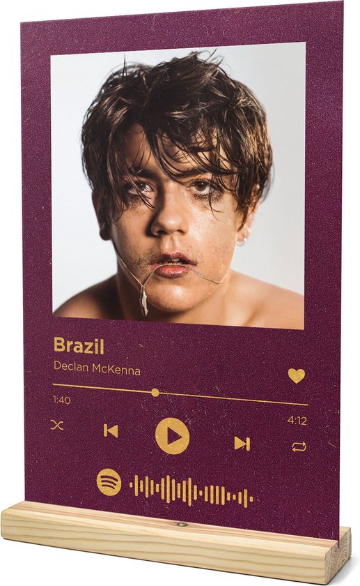 Songr Spotify Muziek Bordje - Brazil - Declan McKenna - 20x30 - Rood ...