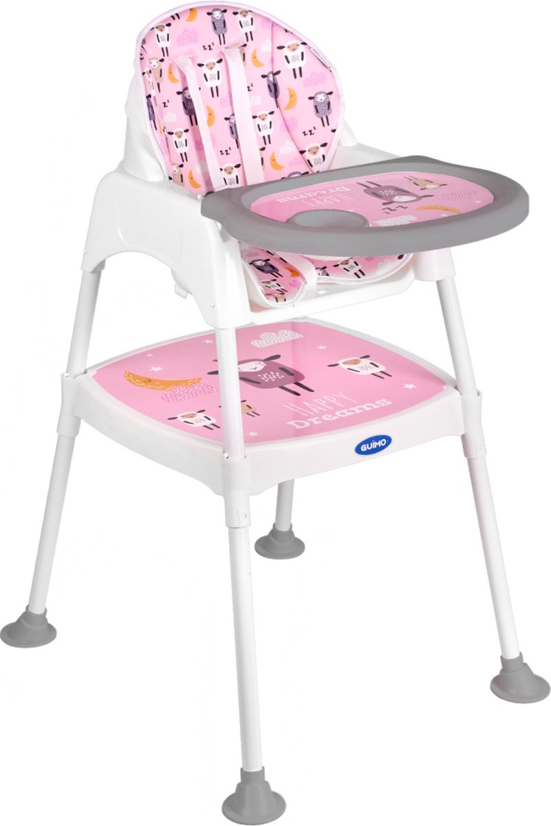 Kinderstoel – 3-in-1 Kinderwagen Set – Roze – Inklapbare Kinderstoel en ...