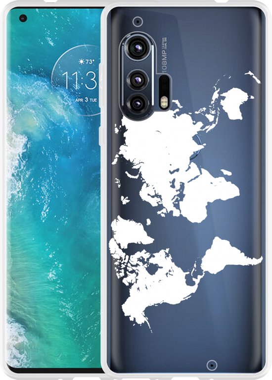 Motorola Edge Plus Hoesje World Map - Designed by Cazy | bol