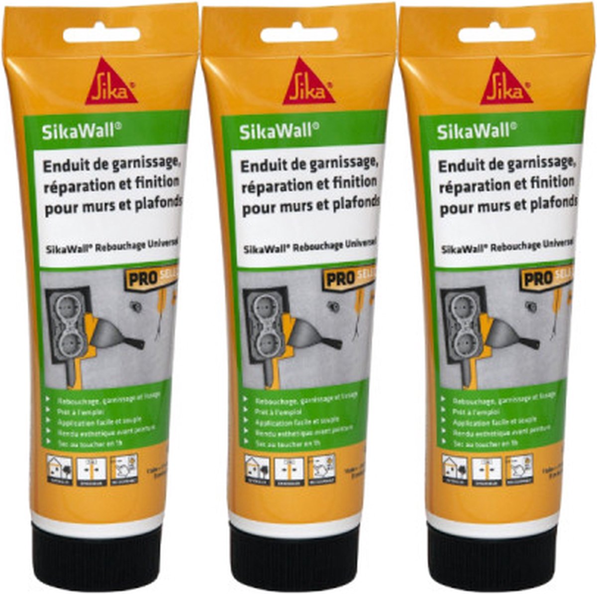 Set van 3 SIKA SikaWall Universeel Vulmiddel - 425g | bol.com