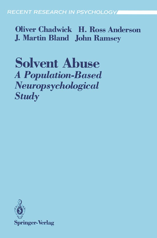 Solvent Abuse | 9780387976075 | H. Ross Anderson | Boeken | bol
