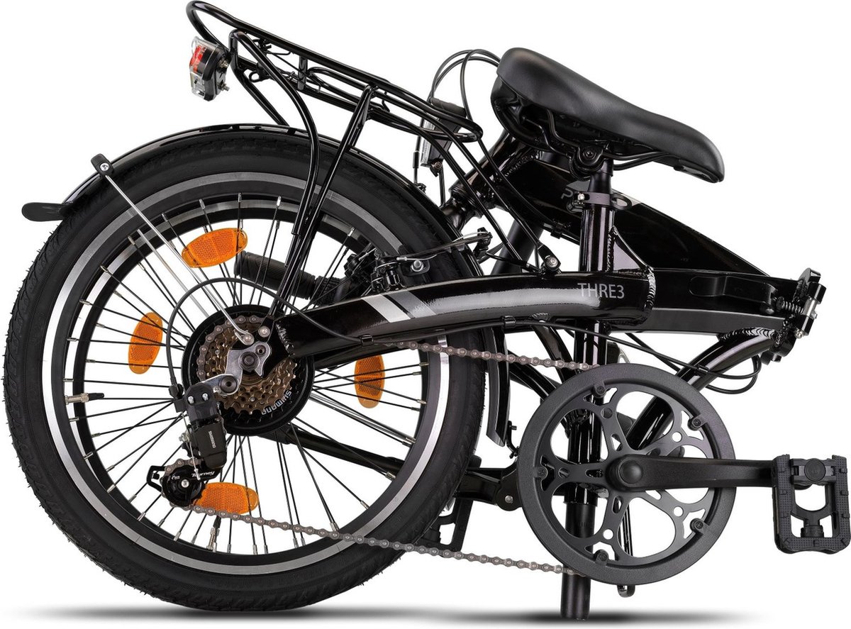 Pacto Three 20 inch Vouwfiets 6v Zwart | bol.com