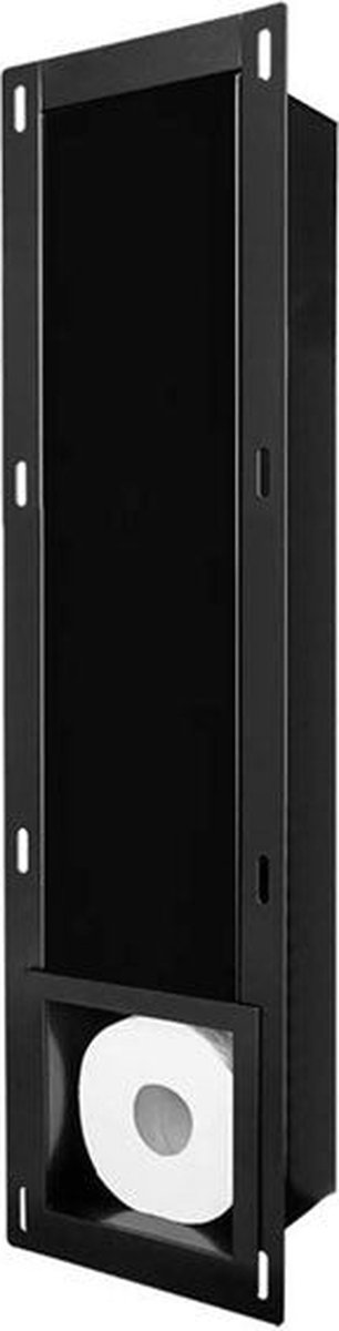 Inbouw reserve-rolhouder RVS mat zwart - WC rolhouder - Toiletrolhouder ...