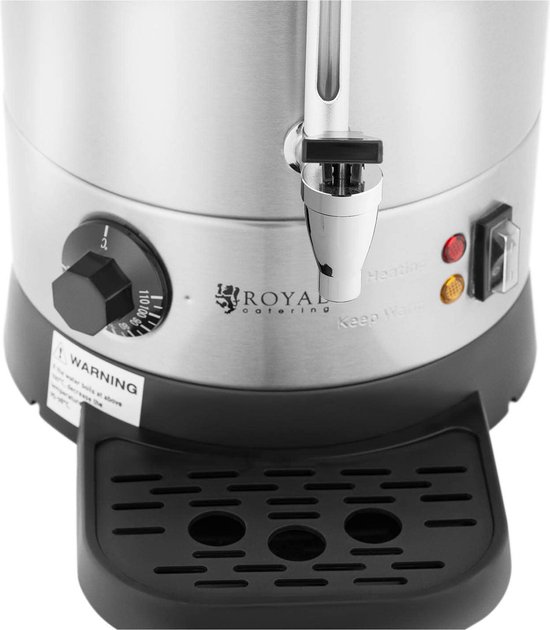 Royal Catering waterkoker - 6,1 L - 1500 W - Lekbak - Zilver | bol.com