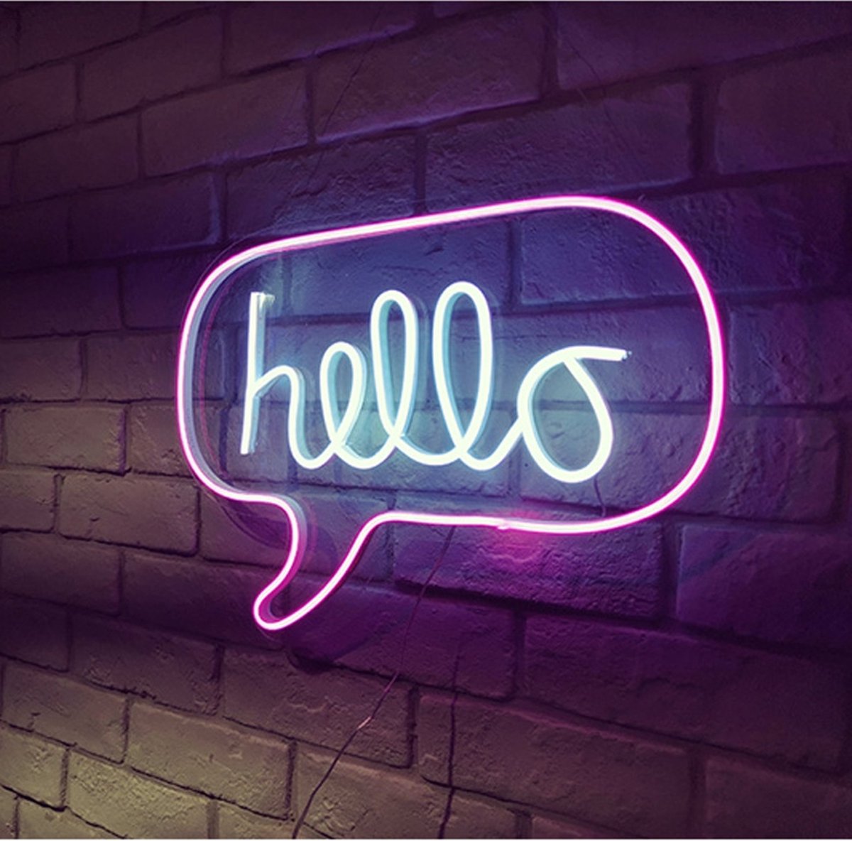 OHNO Neon Verlichting Hello - Neon Lamp - Wandlamp - Decoratie - Led ...