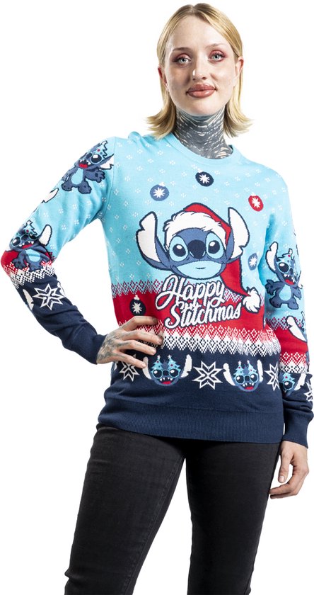 Lilo & Stitch Happy Stitchmas Dames Christmas jumper - meerkleurig - L ...