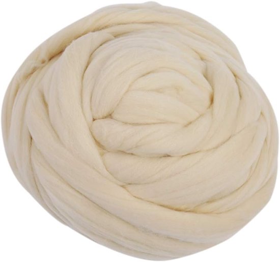 1kg Wol Vezel - Natuurlijke Wol Roving - Pure Witte Warme Wol - Beste ...