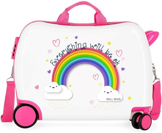 Kindertrolley met multidirectionele wielen Regenboogpaars | bol