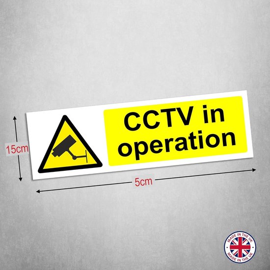 6 Pack CCTV In Operatie Teken - Waarschuwingsborden voor Beveiliging | bol