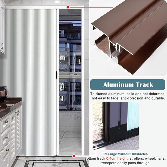 Verduisterende Vouwdeur Plissédeur met Magnetische Sluiting - Geschikt ...