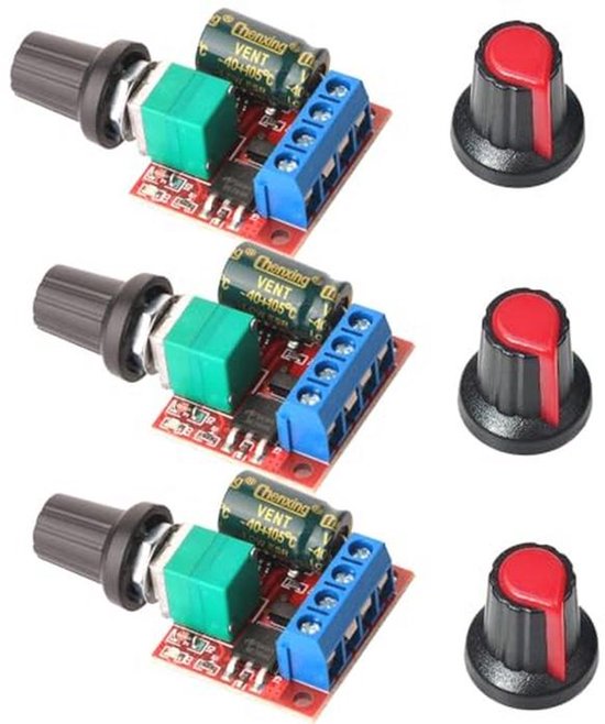 Mini DC Motor PWM Snelheidsregelaar - 3 Stuks - Instelbare DC ...