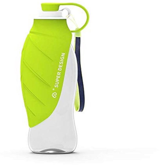 Praktische waterfles voor honden met opvouwbare drinkkom - 580 ml ...