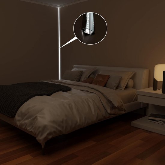 Hoekprofiel Aluminium LED Strip Set 2 Meter L-vormig voor Strip tot ...