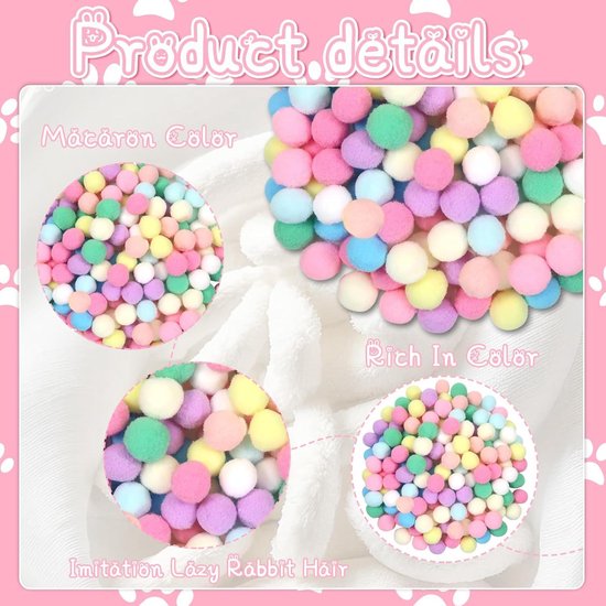 Pompons voor knutselen en decoratie - Set van 400 stuks - Ideaal voor ...