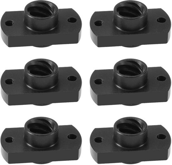 KARZO - 6 stuks T8 Lead Screw POM Moer 3D Printer Z-as Trapezium Motor ...