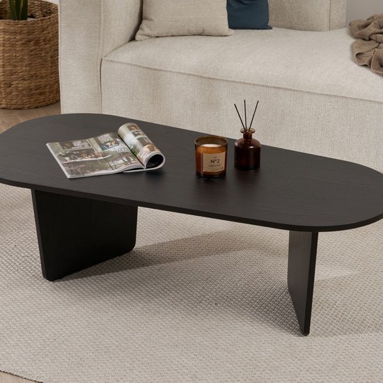 Houten salontafel "Ovalis" - 130 x 65 x 40 cm - Eik | bol