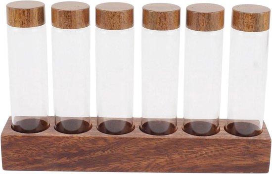 Glazen opbergpot voor koffiebonen - Keukenopbergbuizen met 6 gaten ...