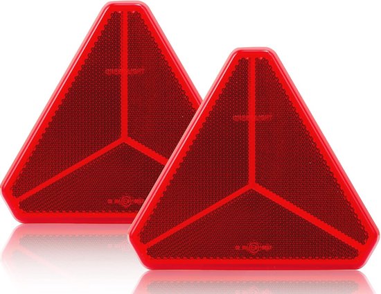 Zelfklevende Driehoekige Reflectoren voor Voertuigen - Set van 2 | bol